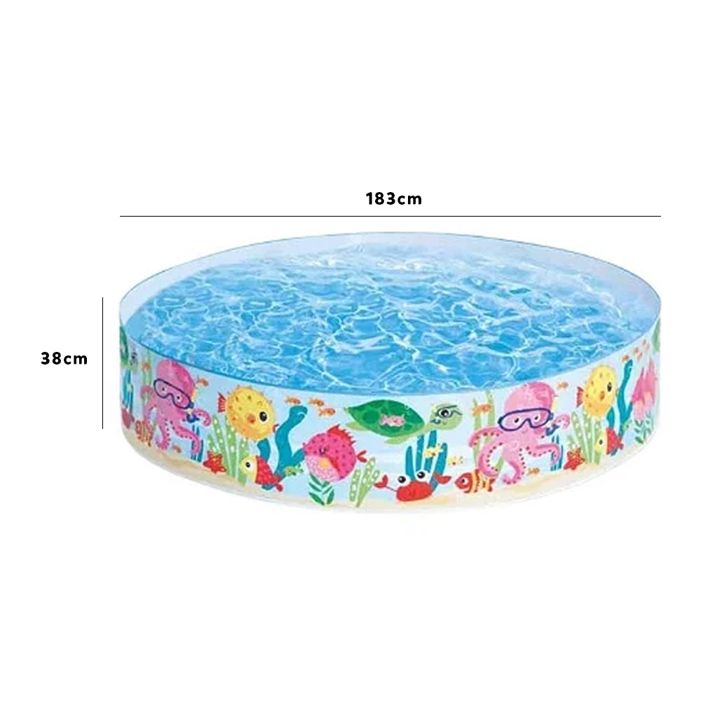 Intex Kiddie Pool Deep Sea Blue Coral Reef Snap Set Kiddie Swimming ...