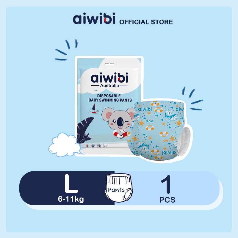 Aiwibi Baby Swimming Diaper Waterproof Pull-up Pants Diapers Disposable ...