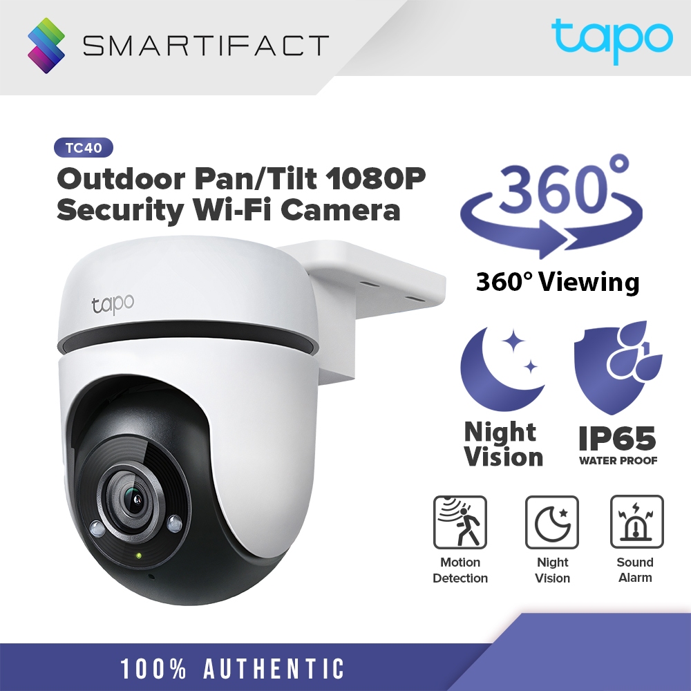 TP-Link Tapo TC40 1080P 2MP 360° Pan/Tilt Home Security IP65 ...