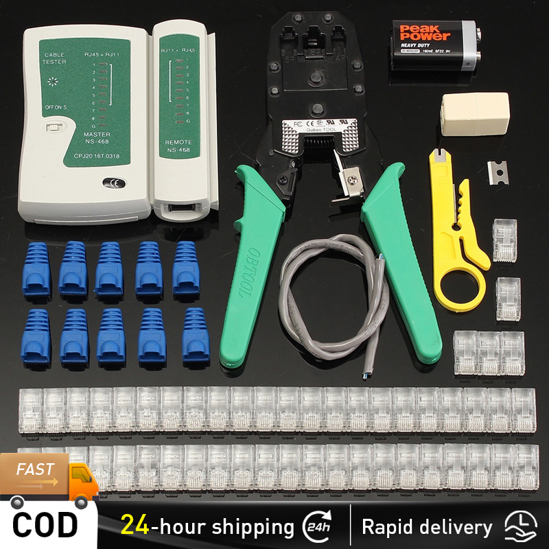 Kingdo 8 in 1 RJ45 Cat5e Cat6 Network Ethernet LAN Kit Cable Tester ...