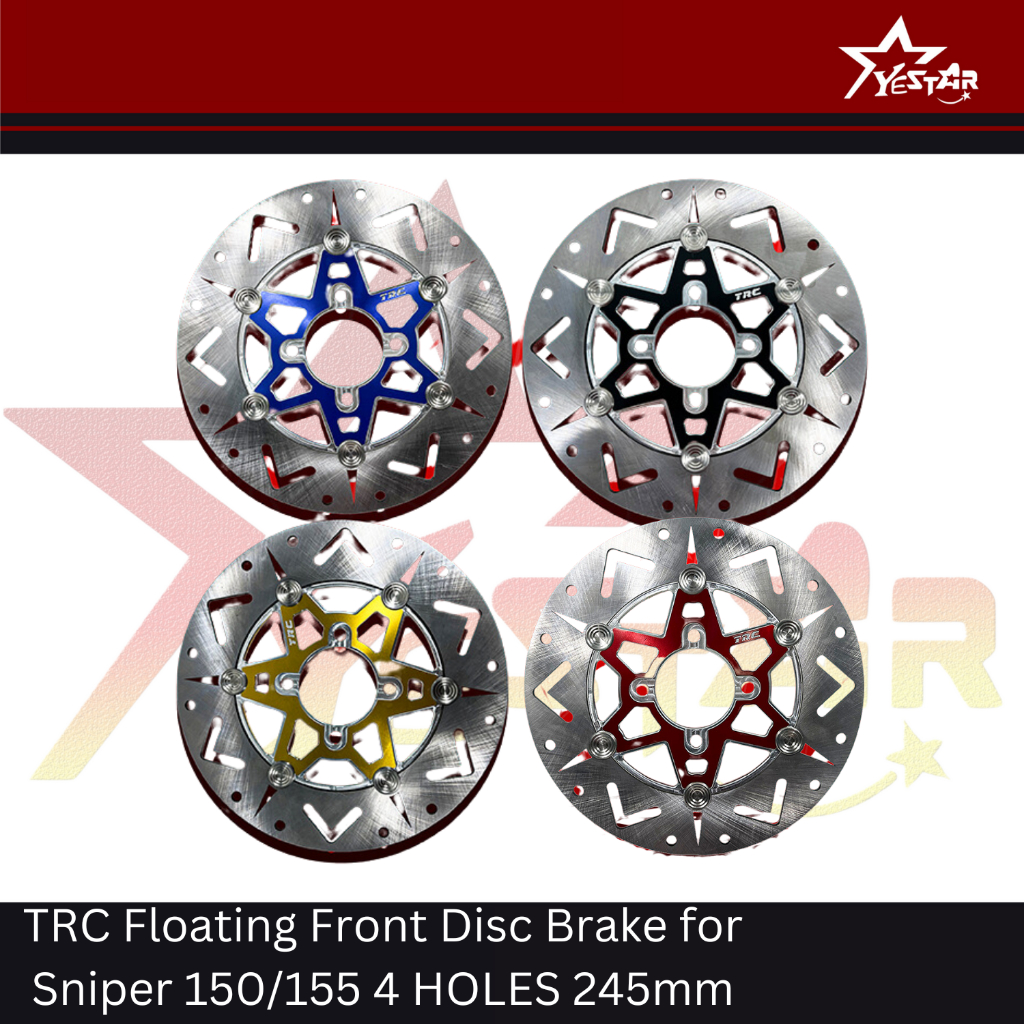 Yestar TRC Floating Front Disc Brake For Sniper 150/155 4 HOLES 245mm ...