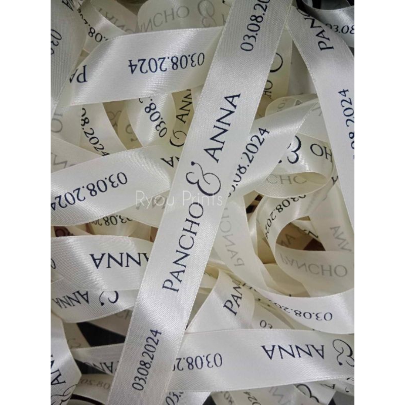 Customized Wedding Ribbon Satin Ribbons for Souvenirs and Giveaways ...