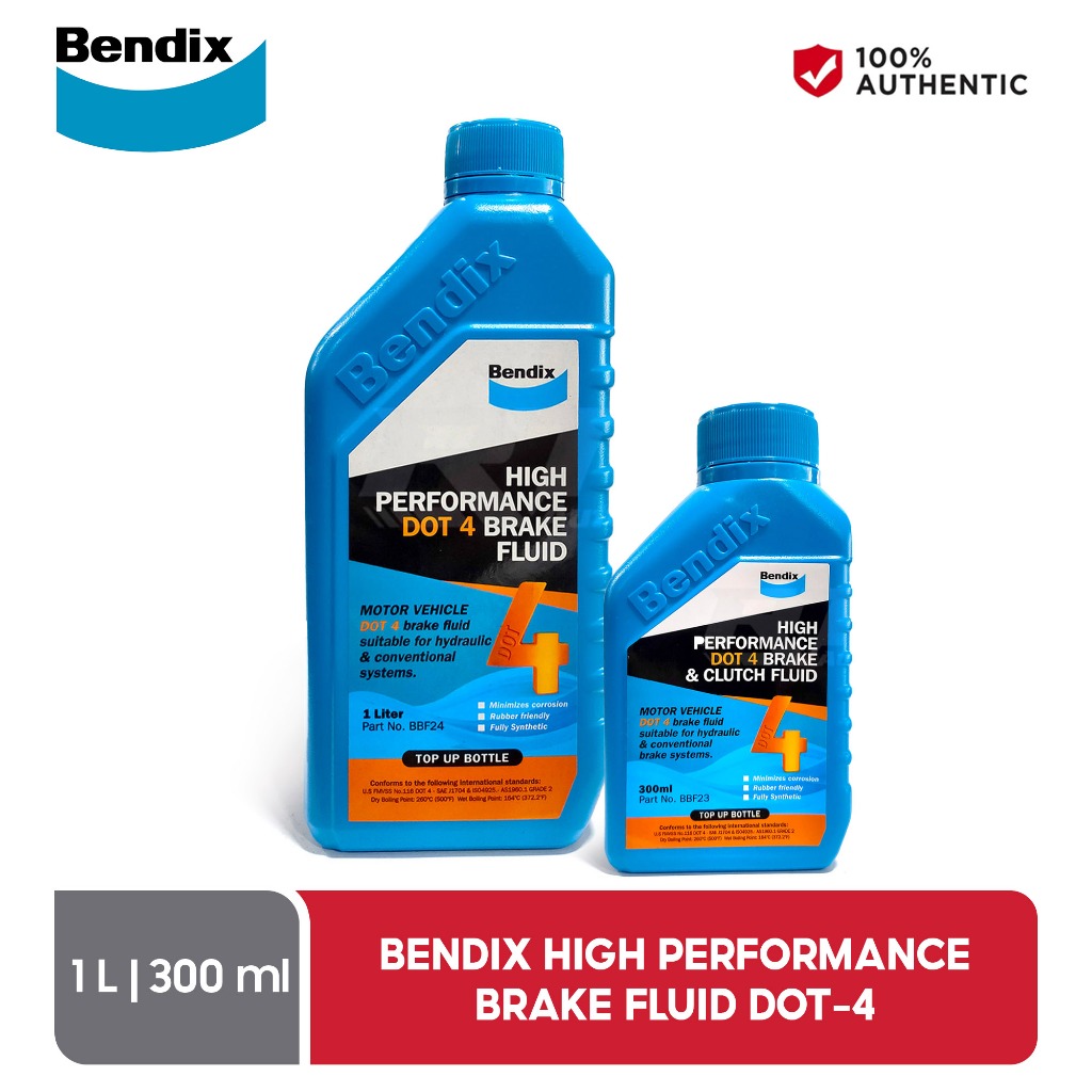 Bendix High Performance Heavy Duty DOT-4 (DOT4) Brake Fluid 1 Liter (1L ...
