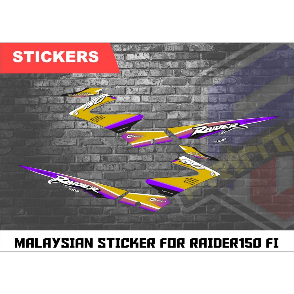 RAIDER 150 FI MALAYSIAN STICKER DECALS | Shopee Philippines