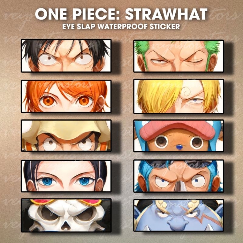 ONE PIECE STRAWHAT EYE SLAP WATERPROOF STICKER | Shopee Philippines