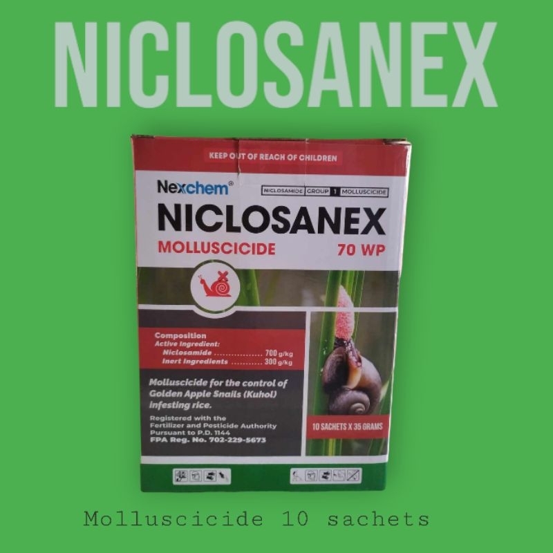 NICLOSANEX Molluscicide 70 WP 10 sachets by NEXCHEM | Shopee Philippines