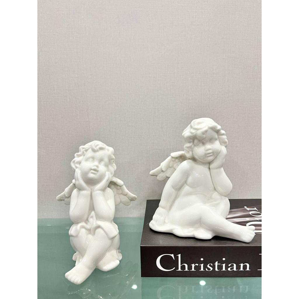 Decorative Ceramic Cute Porcelain Angels Figurine Display - Home Decor ...