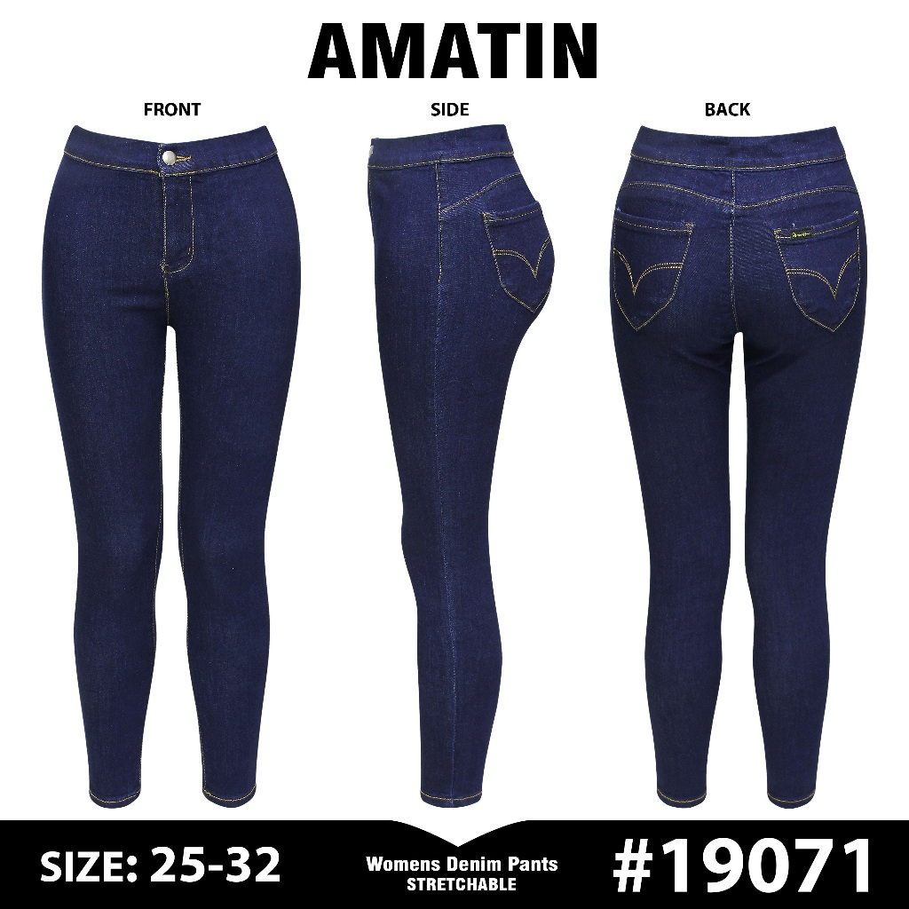 19071 Amatin Womens Korean Denim Pants And Sexy Pants For Women Shopee