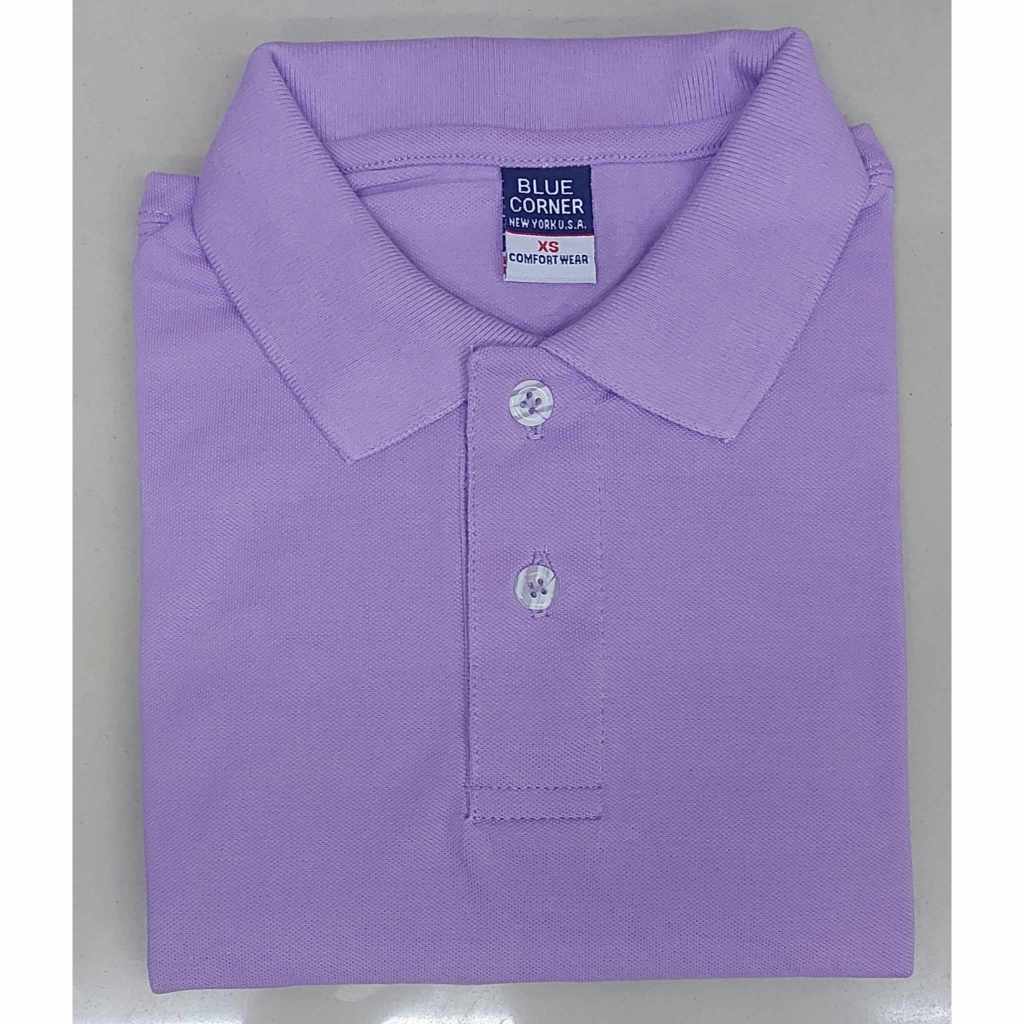 Blue Corner Plain Polo Shirt (LAVANDER) | Shopee Philippines