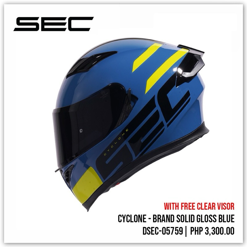 SEC challenger V3 & cyclone full face dual visor helmet with FREE CLEAR ...