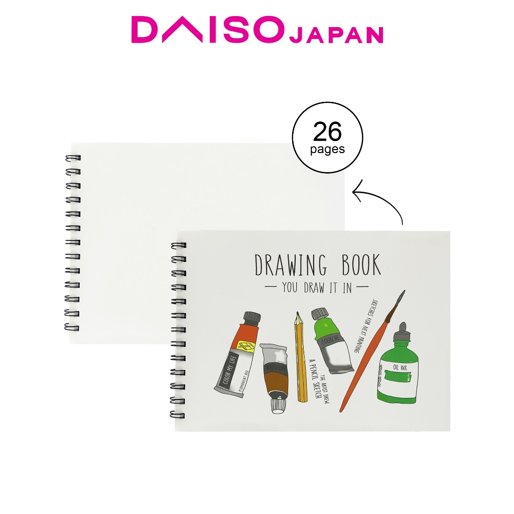 Daiso B5 Sketchbook (26 sheets) | Shopee Philippines
