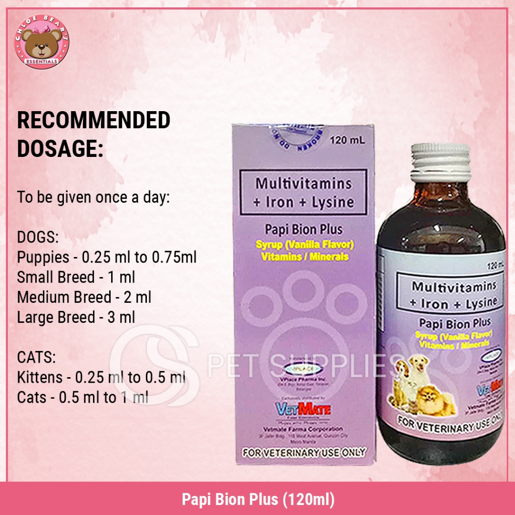 BOB-Papi Bion Plus Syrup Multivitamins+Iron+Lysine Vanilla Flavor ...