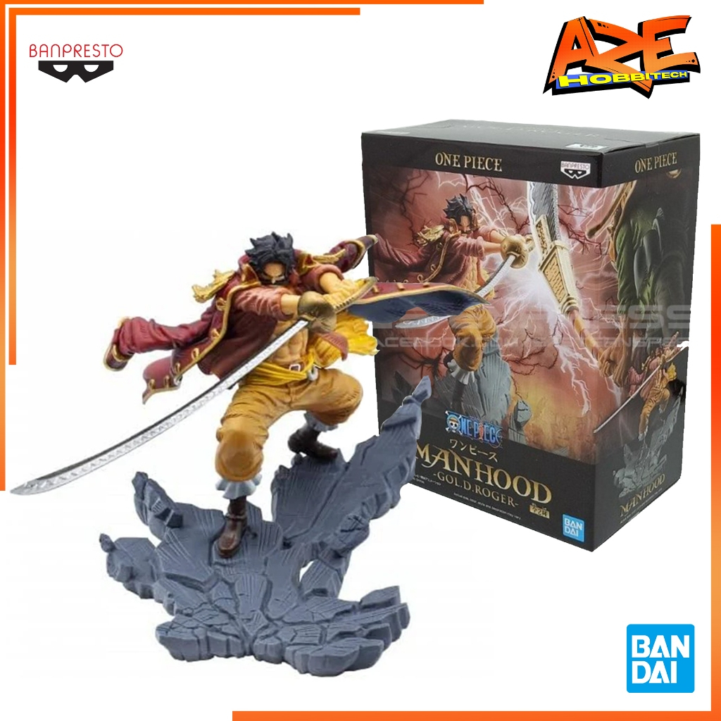 Banpresto One Piece Manhood Gol D Roger Special Version Action Figure ...