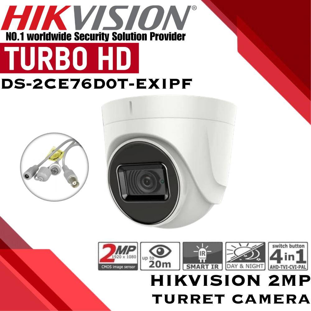 Hikvision 2MP Indoor Fixed Turret Camera DS-2CE76D0T-EXIPF | Hikvision 2mp Dome | Hikvision CCTV ...