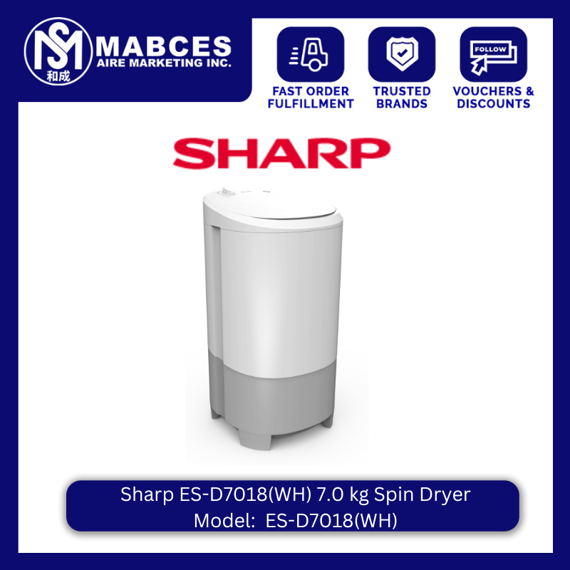 Sharp ES-D7018(WH) 7.0 kg Spin Dryer | Shopee Philippines