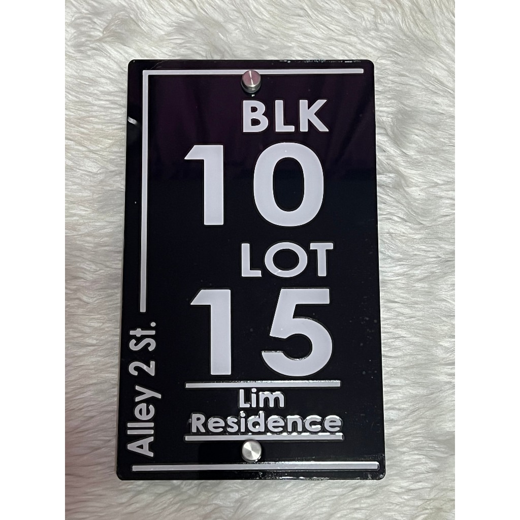 Personalized Acrylic House Address Plate / Signage (6x10 inches ...