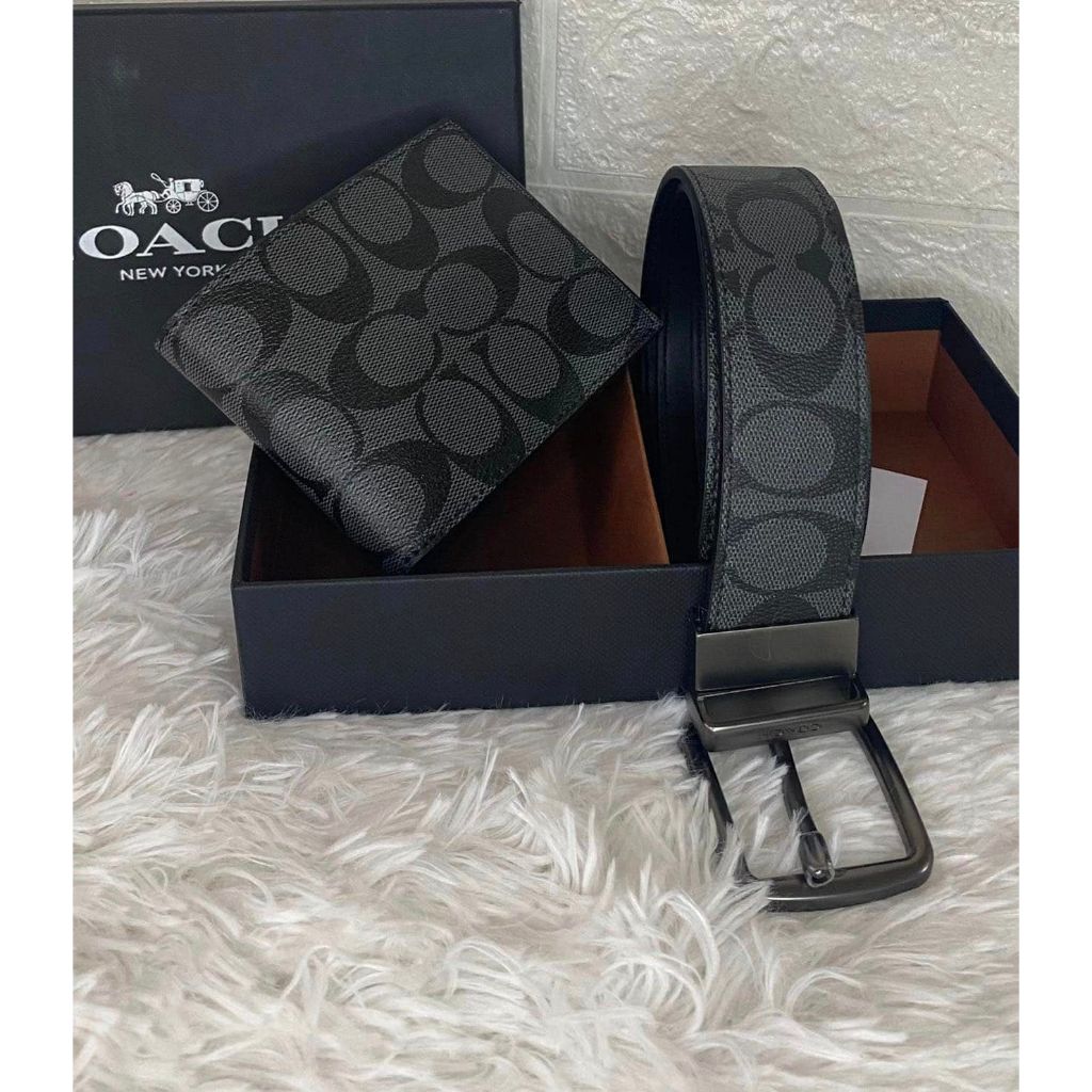 PH Belt & Bifold Wallet Set for Men in Box | Shopee Philippines