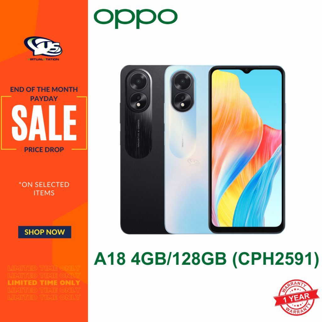 OPPO A18 Smartphone CPH2591 4gb RAM + 128gb ROM Brand New with 1 Year ...