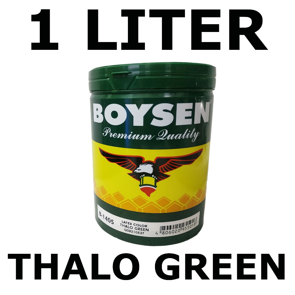 ( 1 LITER ) BOYSEN LATEX COLOR THALO GREEN B-1405 FOR WOOD AND CEMENT ...