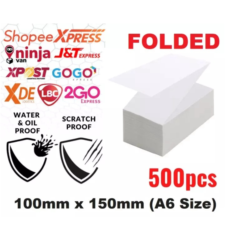 A6 Waybill Sticker Shipping Paper Roll Three-proof A6 Thermal Label ...