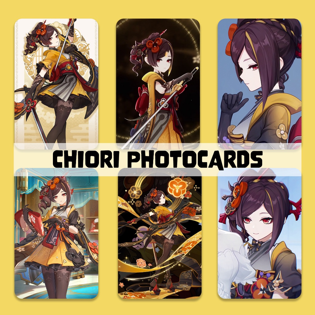 Genshin Impact Photocards - CHIORI Textured Photocards Front and Back ...