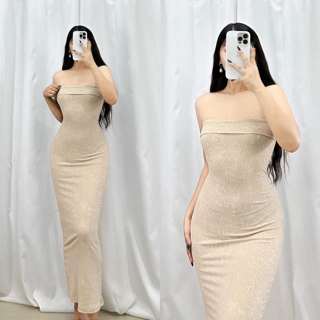 HOTZ Gale Tube Bodycon Maxi Minimalist Dress XS - MEDIUM | Shopee Philippines