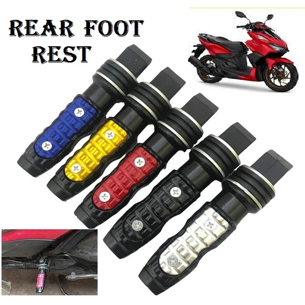 YAMAHA FAZZIO 125 MOTORCYCLE REAR PEDAL CNC ALLOY REAR FOOTREST ...