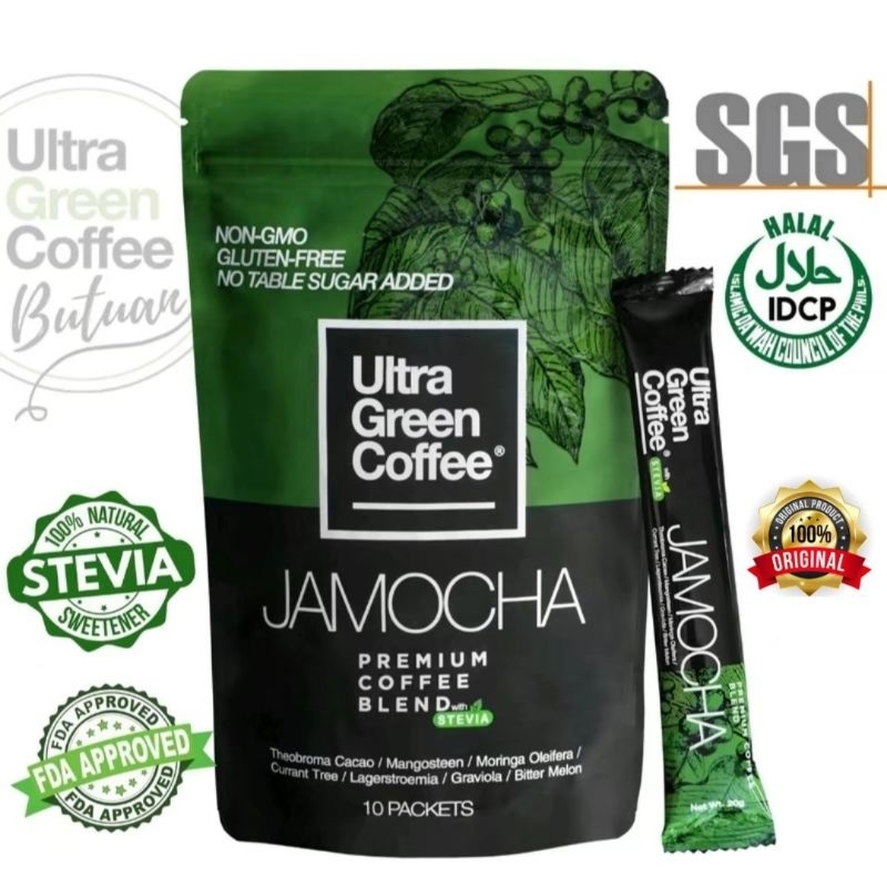 100%AUTHENTIC ULTRA GREEN COFFEE JAMOCHA ( 10 PACKETS ) | Shopee ...