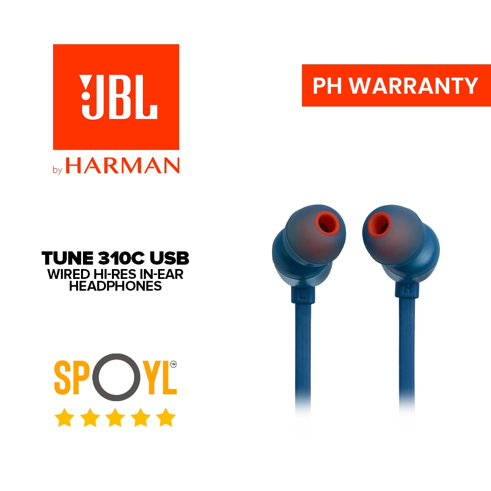 JBL Tune 310C USB Type C | Wired Hi-Res In-Ear Headphones - Spoyl Store ...