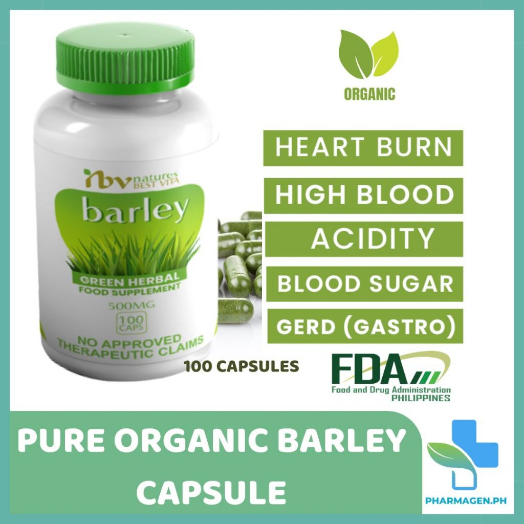 Pure Barley Capsules by NATURES BEST VITA 100 capsules | Shopee Philippines
