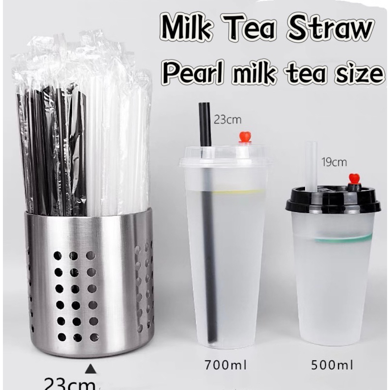 100pcs/pack Pearl Milk Tea Straw Disposable Large Diameter Coconut ...
