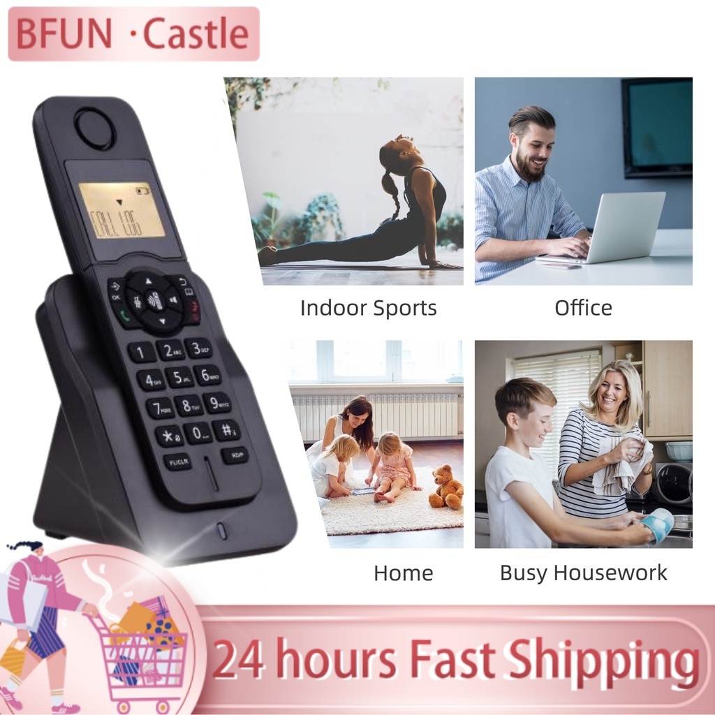 COD Digital Cordless Phone Wireless Telephone for Office Home Landline Cordless Telephone D1005 ...