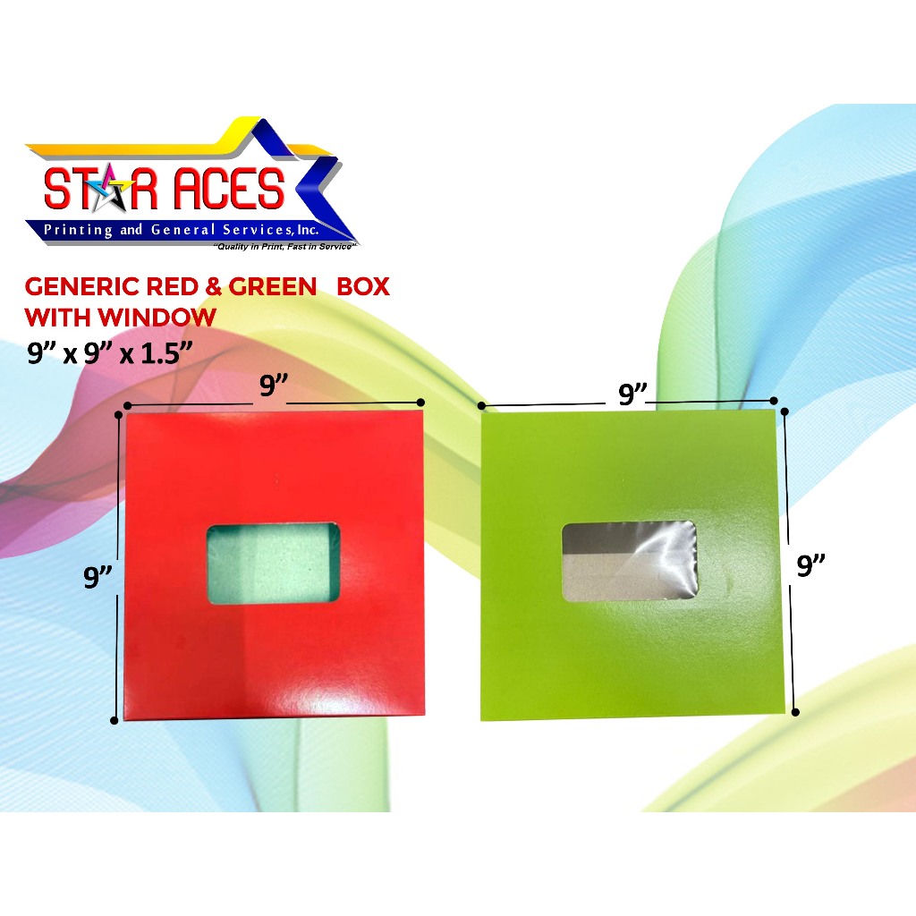 Pie Box With Window 9x9x1.5 (25 sets) Egg pie Buko Pie Pastry Box ...