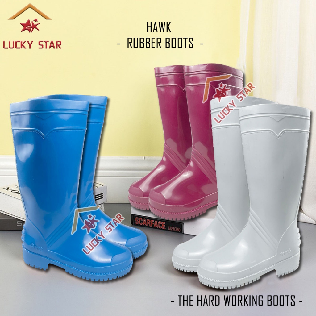 HAWK Aldult Women's High-Top Rainboots Outdoor Non-Slip Water Boots ...