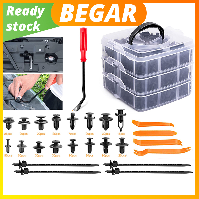 620Pcs Car Retainer Clips Plastic Fasteners Kit with Clip Removers ...