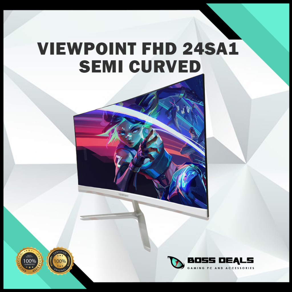 VIEWPOINT 24" FHD 24SA1 75HZ SEMI CURVED GAMING MONITOR | Shopee ...