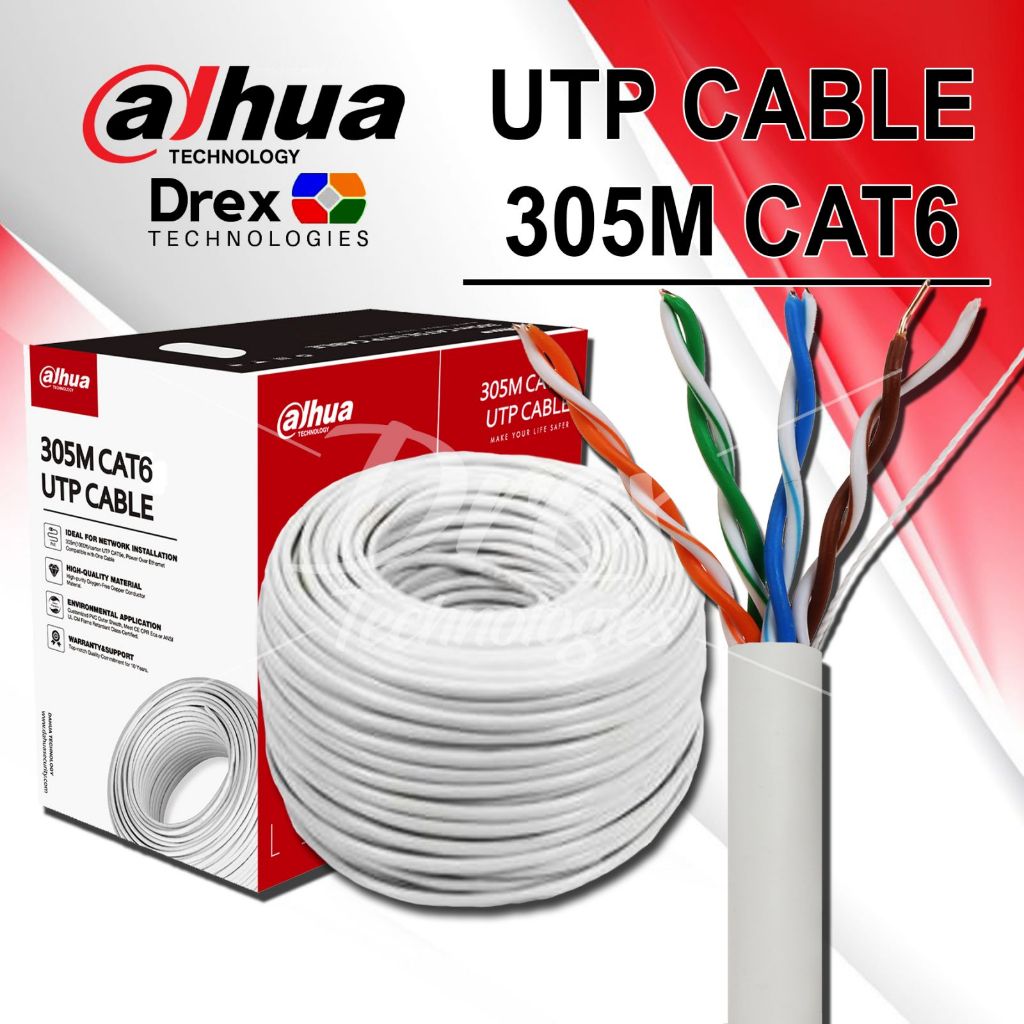 305M Dahua UTP Cat6 Pure Copper 305M White Ethernet Cable Lan Cable | Shopee Philippines