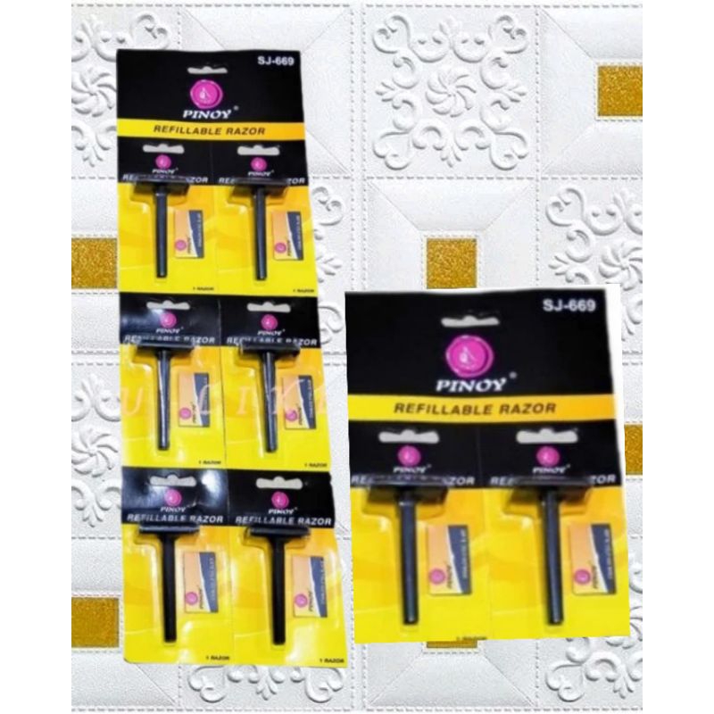 6pcs Pinoy Rubie Click Refillable Razor | Shopee Philippines