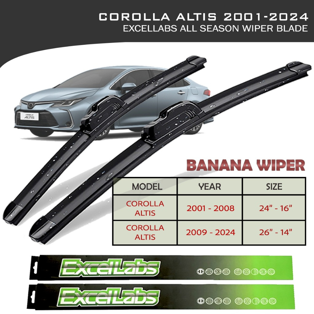 Toyota Corolla Altis 2001-2024 Excellent Front Wiper Blade All Season ...