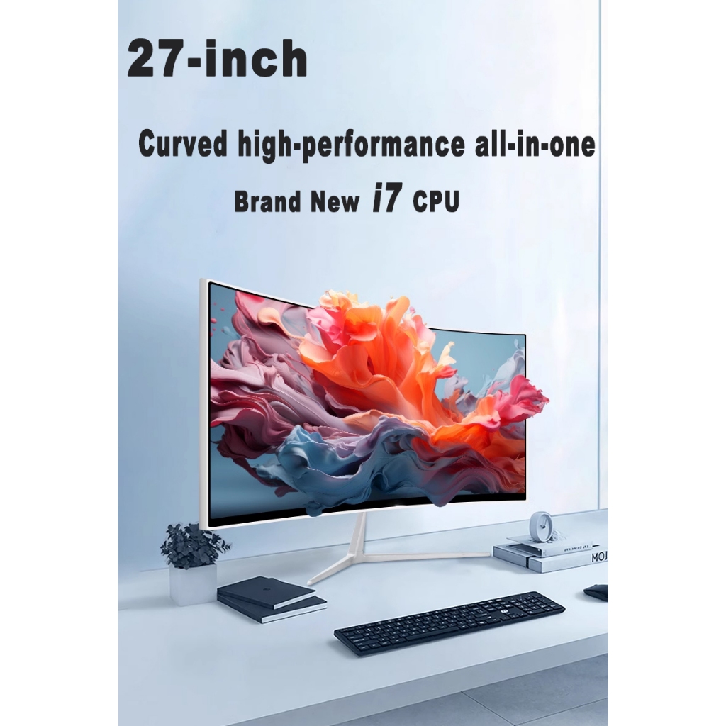 Game desktop computer 27inch all-in-one curved screen Intel Core I7 ...