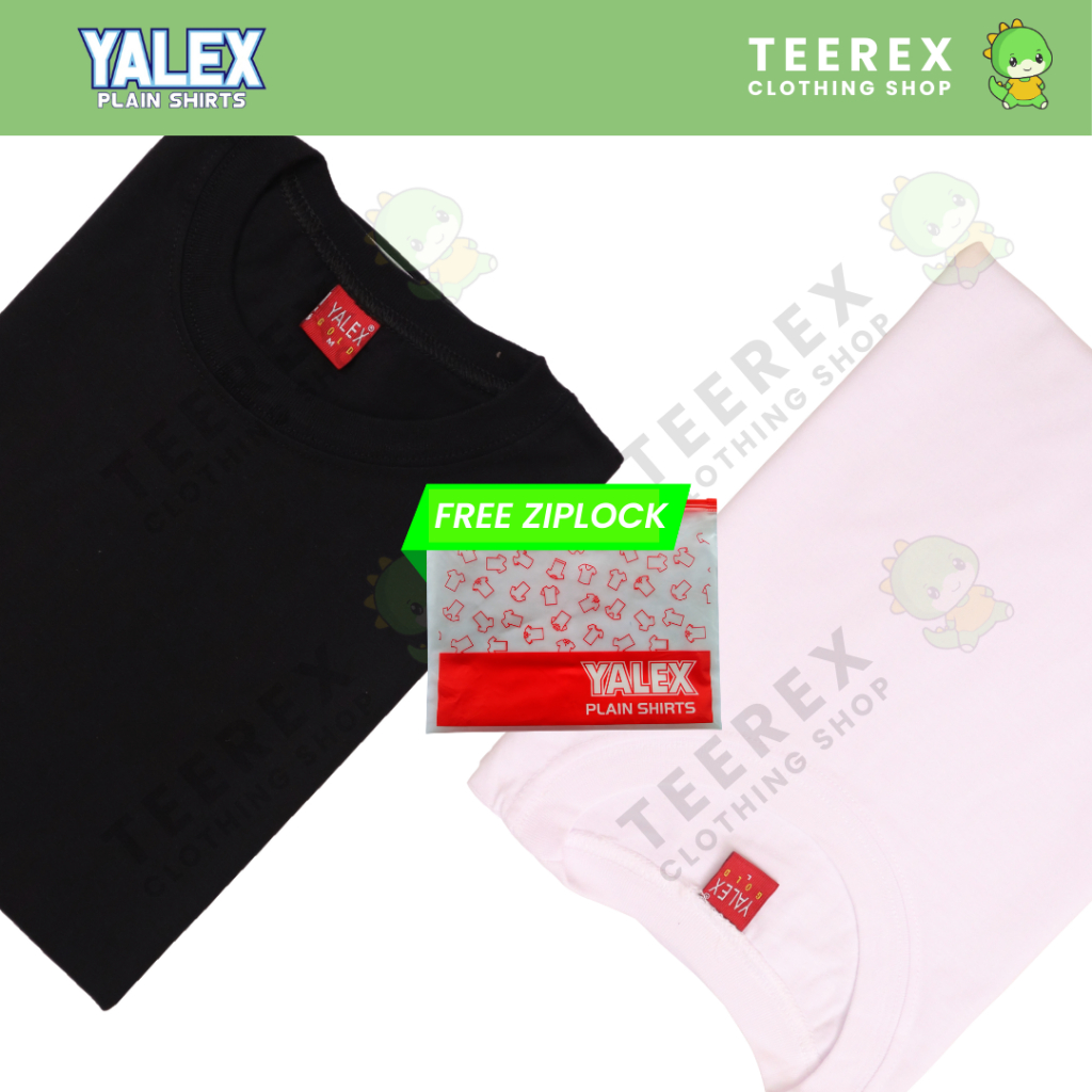 YALEX PLAIN SHIRT (RED LABEL) BLACK AND WHITE (BEST SELLER/LOWEST PRICE) | Shopee Philippines
