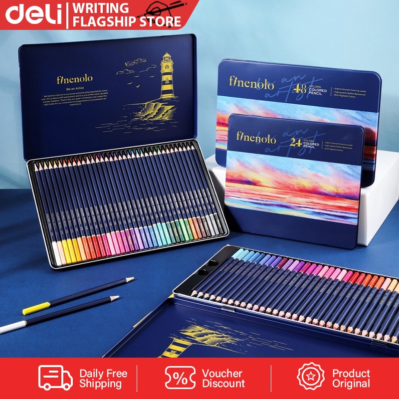 Finenolo by Deli Color Pencil 24/36/48/72 pcs/Box Artist Painting ...