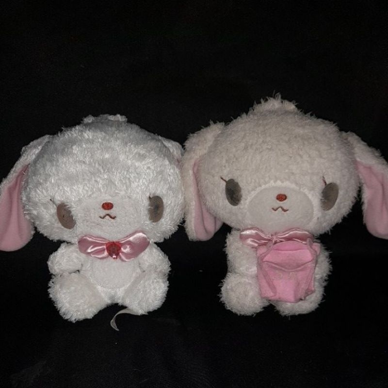sanrio sugarbunnies mcdo hard toy ring; plush shirousa and ...