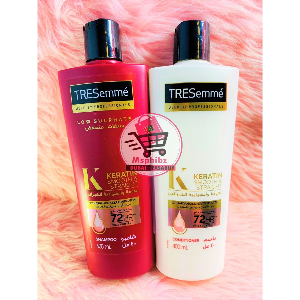 Tresemmé Keratin smooth & Straight 400ml x2 (SHAMPOO+CONDITIONER) EXP:2026 | Shopee Philippines