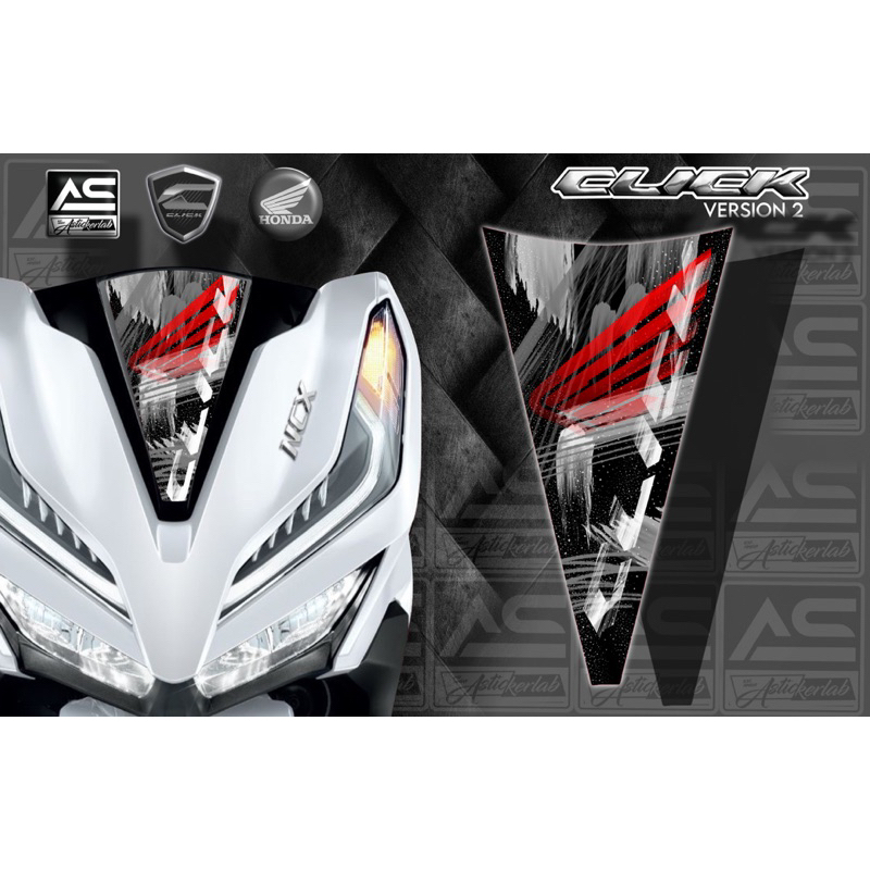 HONDA CLICK V2 FRONT PANEL DECALS PRINTED LAMINATED | Shopee Philippines