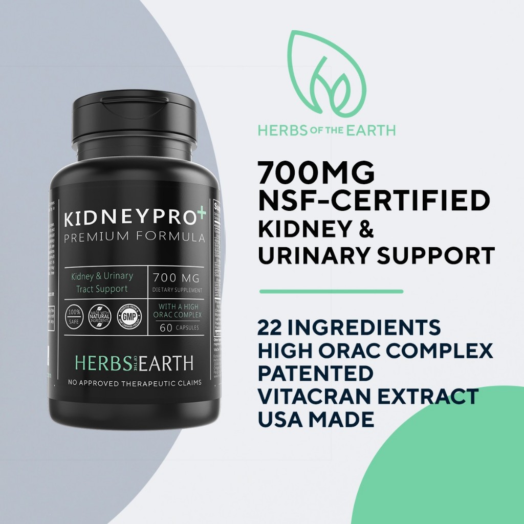 KIDNEY PRO 700mg Non-GMO VitaCran Kidney Care & Urinary Tract Support ...