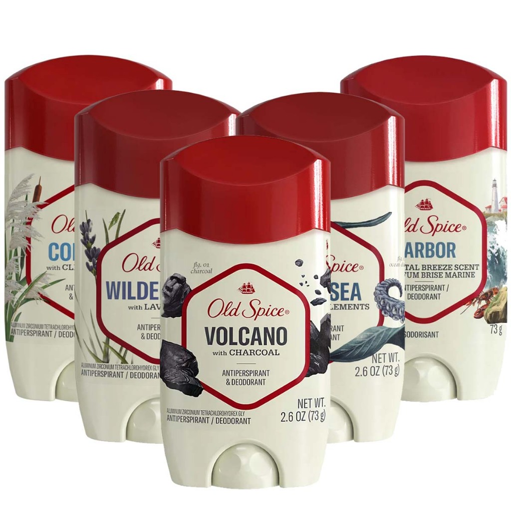 Old Spice, Anti-Perspirant & Deodorant, VOLCANO, WILDERNESS, DEEP SEA ...