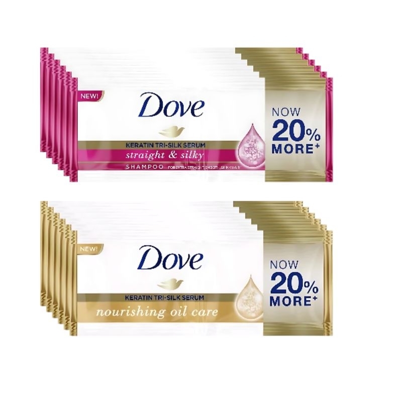 Dove Keratin Tri-Silk Serum Shampoo - Straight & Silky - Nourishing Oil ...