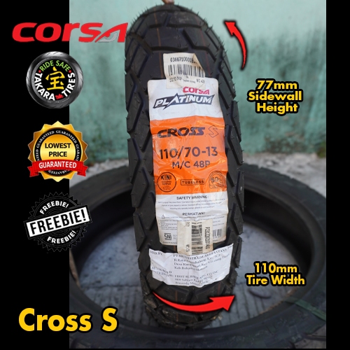 CORSA TIRE Cross-S 13 for NMAX by TAKARA (FREE tire sealant, tire valve ...