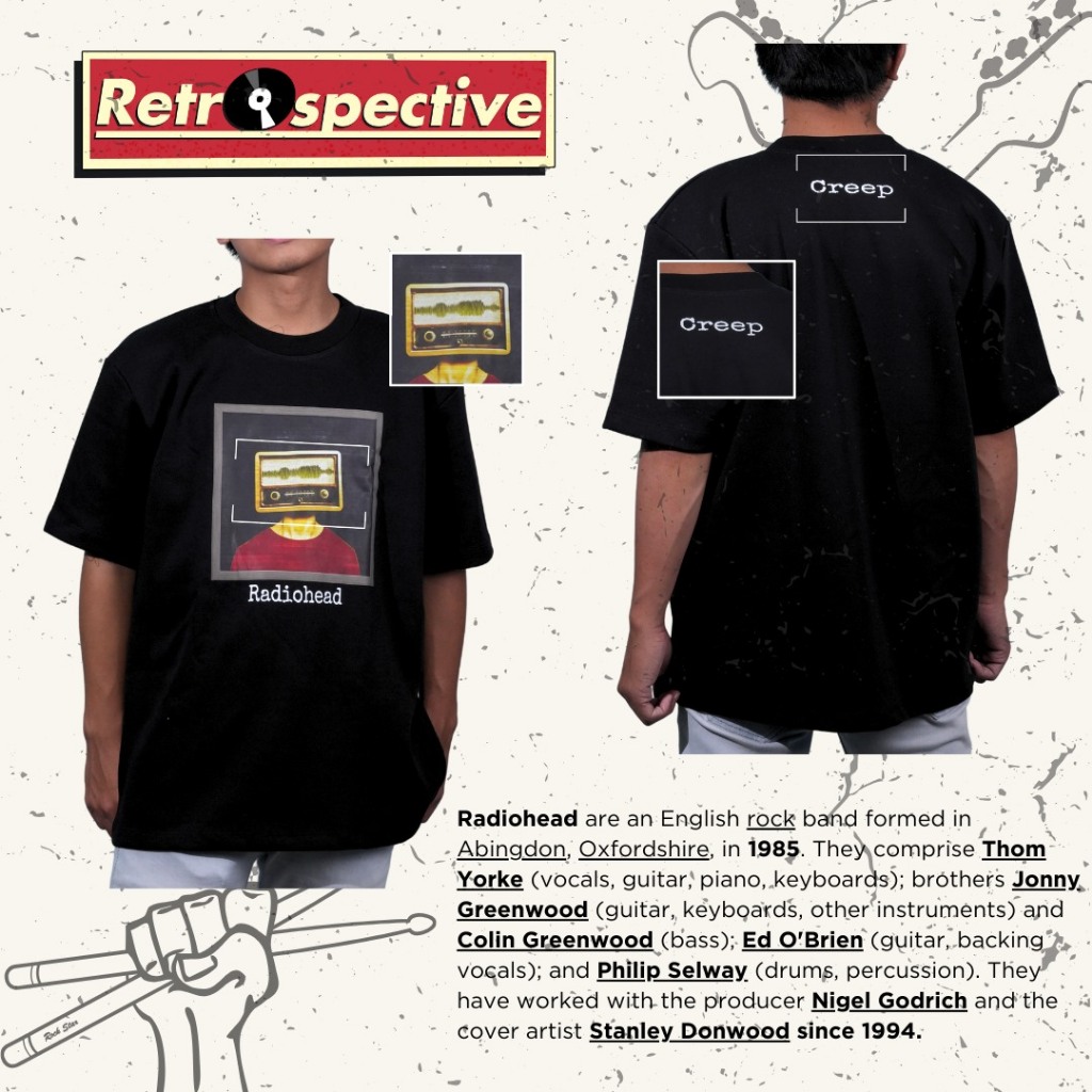 #RADIOHEAD "CREEP" #Limited BAND APPAREL #RETROSPECTIVE Edition #100% ...